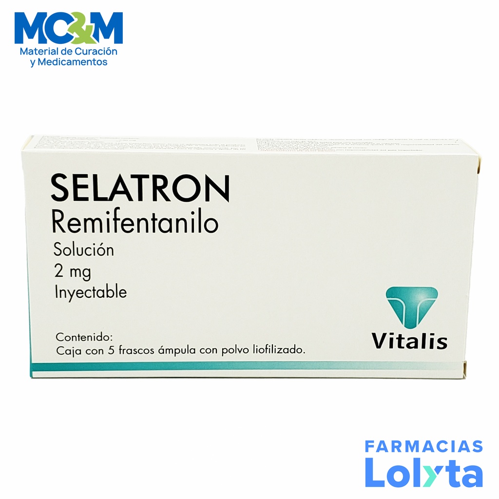 REMIFENTANILO SOL INY 2 MG C/5 AMP SELATRON LAB VITALIS GRUPO I | Website Farmacias Lolyta