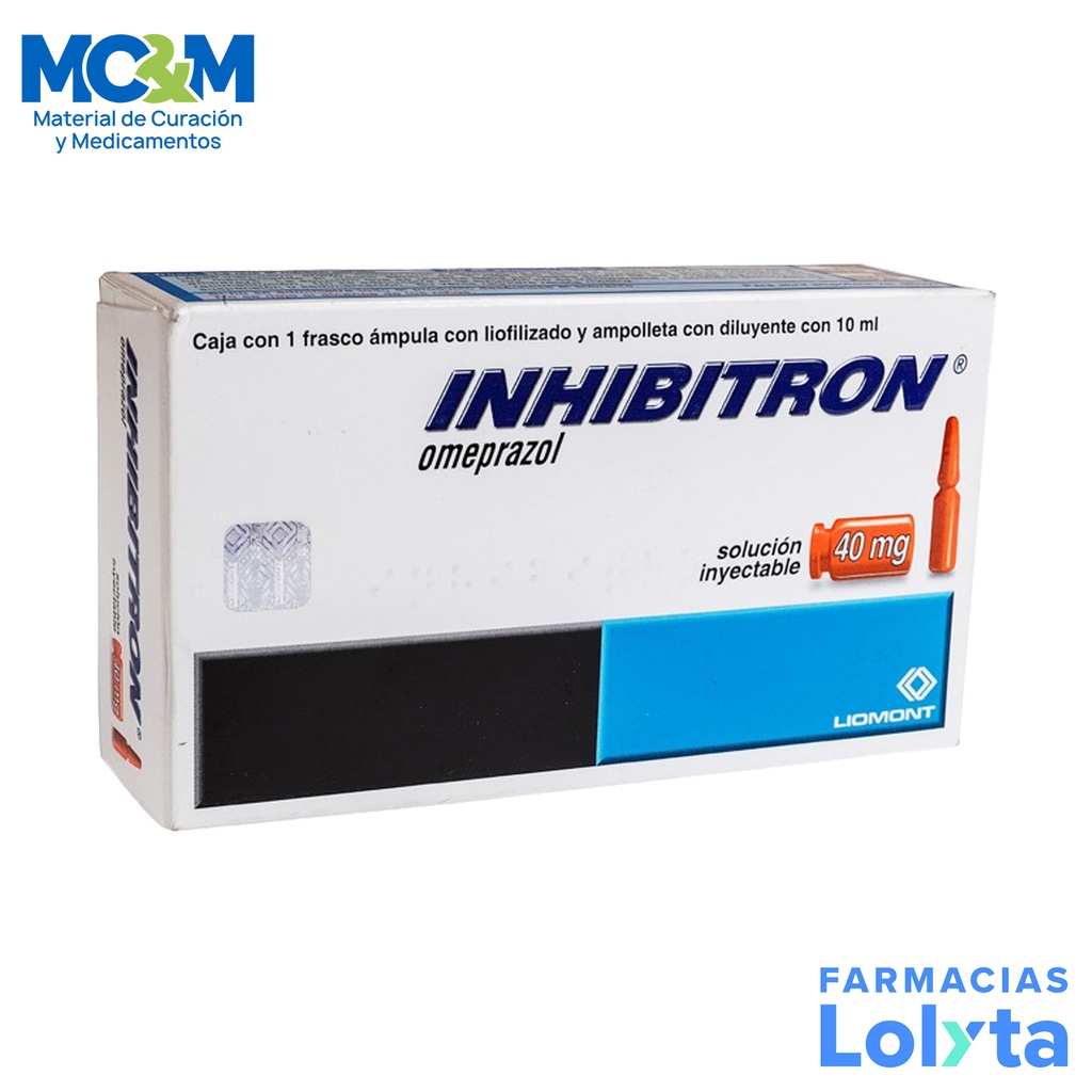 INHIBITRON SOL INY 40 MG/10 ML OMEPRAZOL LAB LIOMONT | Website ...