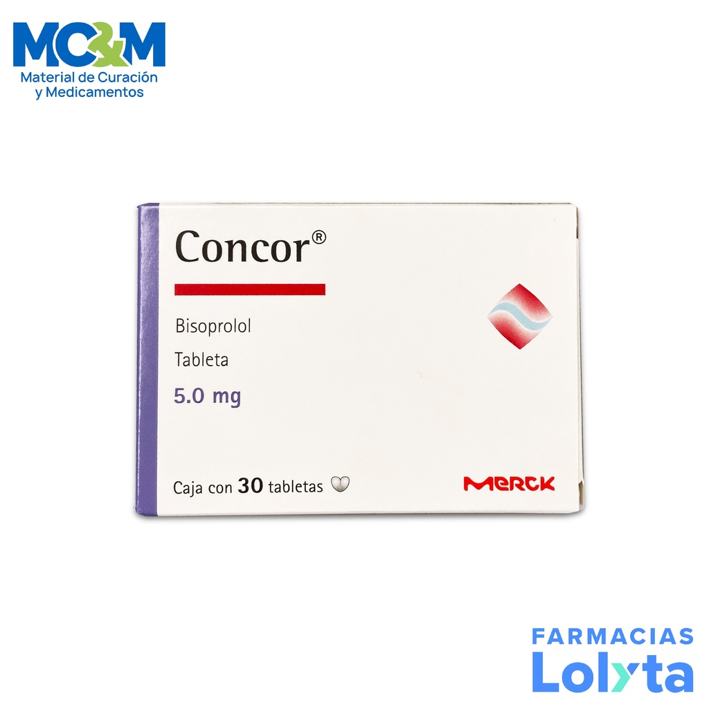 CONCOR 5 MG C/30 TAB BISOPROLOL LAB MERCK | Website Farmacias Lolyta