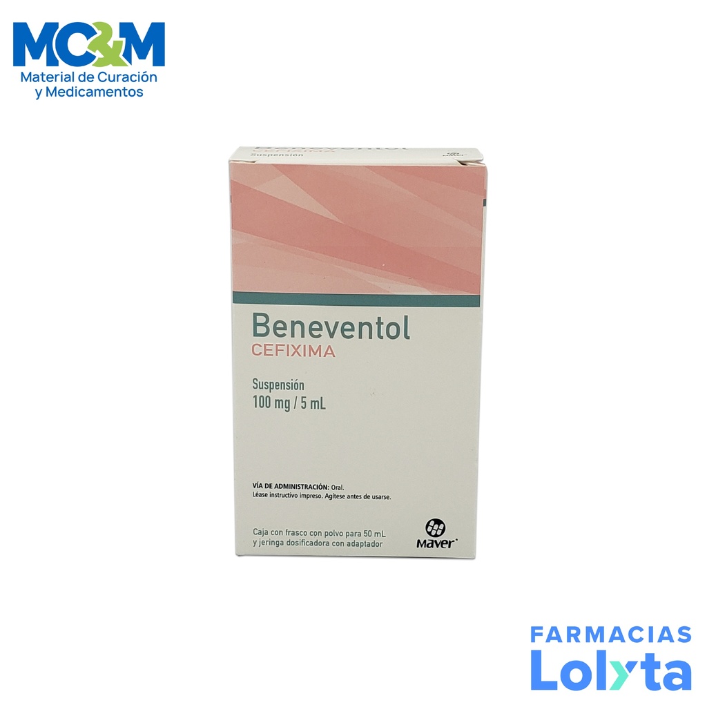 CEFIXIMA SUSP 100 MG/5 ML FCO C/50 ML BENEVENTOL LAB MAVER | Website ...