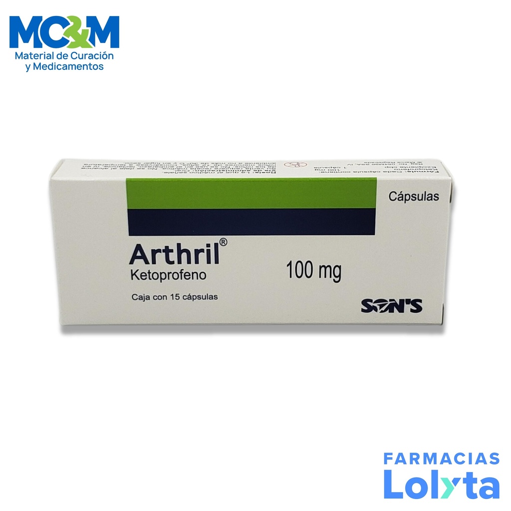 KETOPROFENO 100 MG C/15 TAB ARTHRIL LAB SONS | Website Farmacias Lolyta