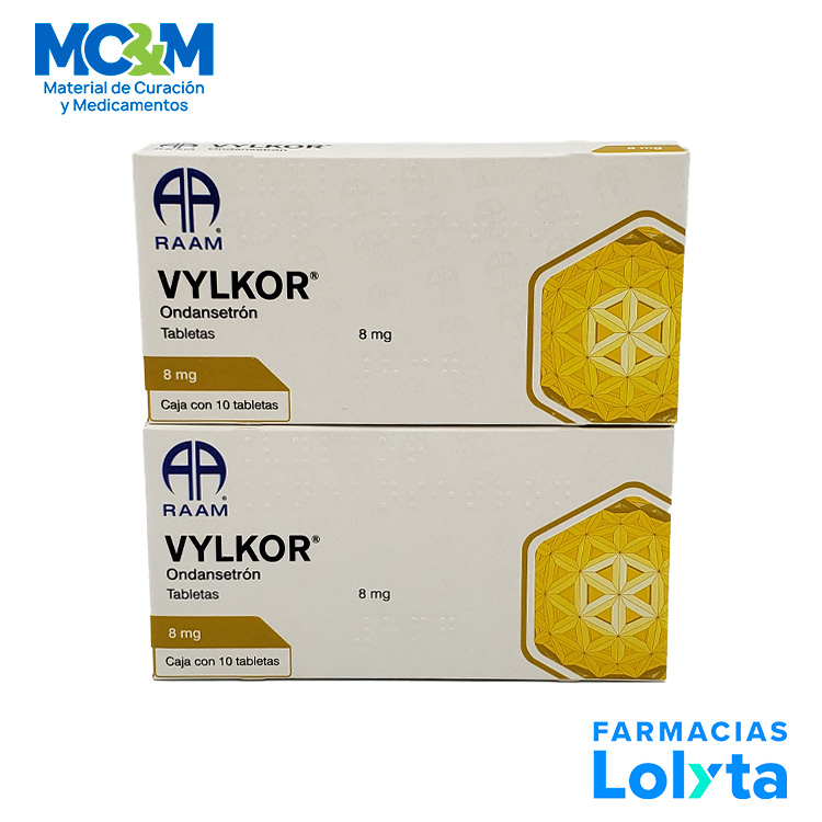 ONDANSETRON 8 MG C/10 TAB VYLKOR LAB RAAM | Website Farmacias Lolyta