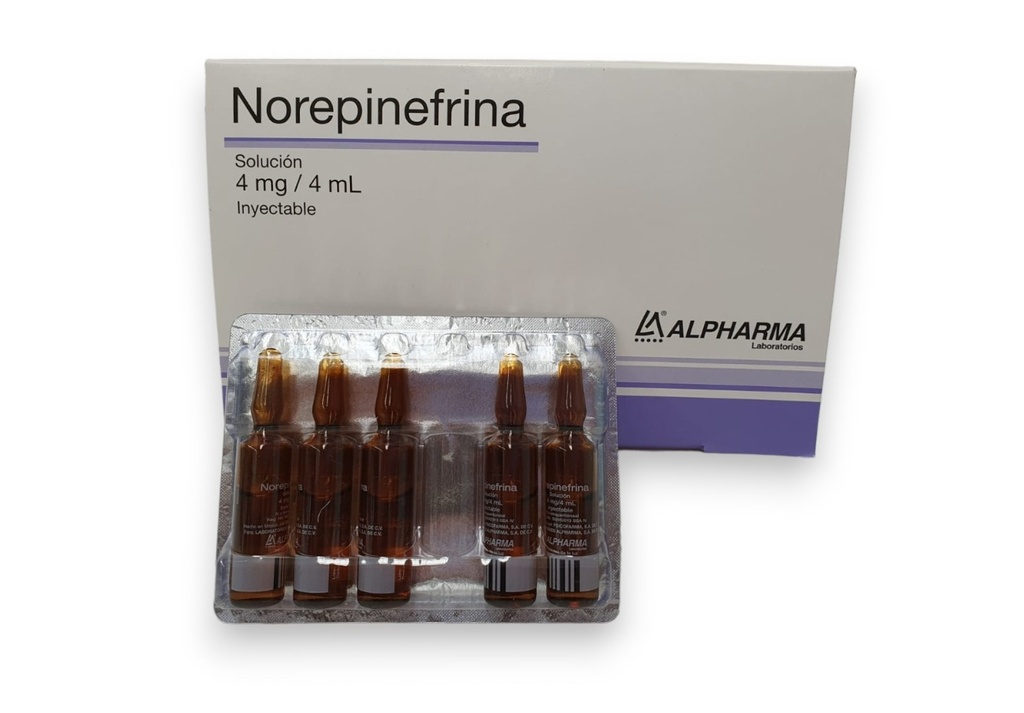 NOREPINEFRINA SOL INY 4 MG/4 ML PIEZA LAB ALPHARMA | Website Farmacias ...