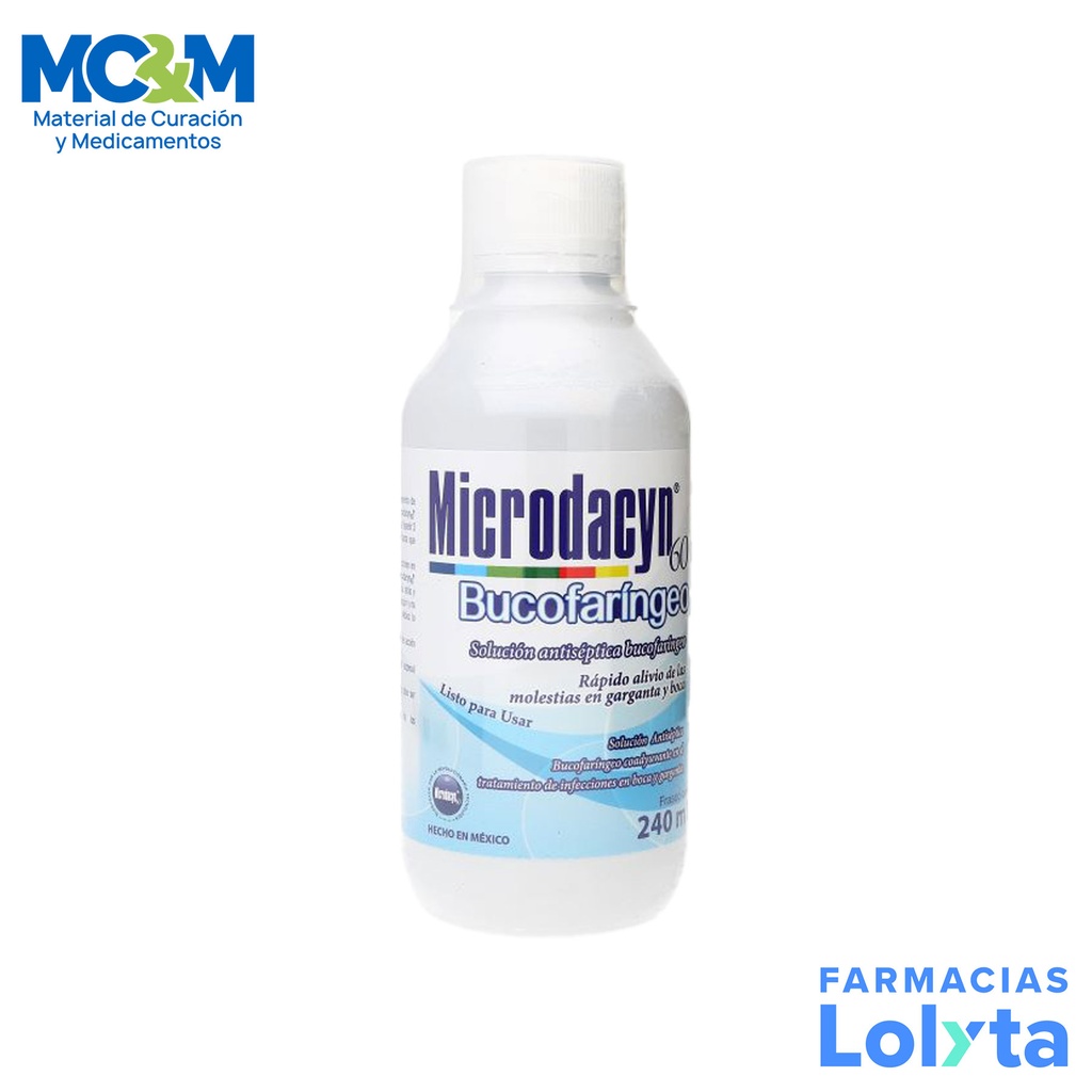 MICRODACYN SOL ANTISEPTICA BUCOFARINGEA 240 ML LAB SANFER | Website ...