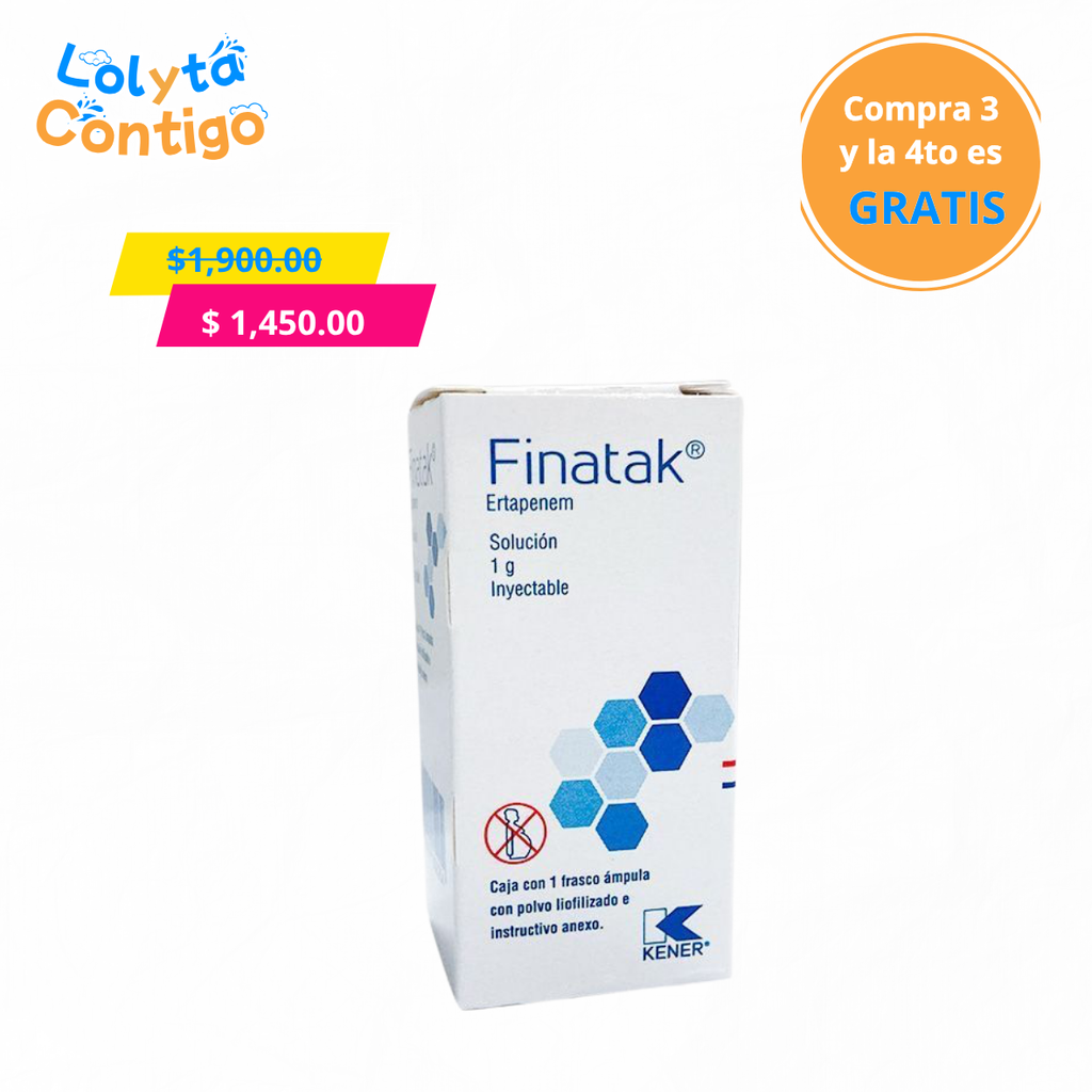 ERTAPENEM SOL INY 1 G FINATAK LAB KENER (INVANZ) | Website Farmacias Lolyta