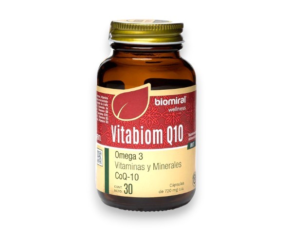 VITABIOM Q10 720 MG C/30 CAP OMEGA 3 VITAMINAS Y MINERALES LAB BIOMIRAL ...