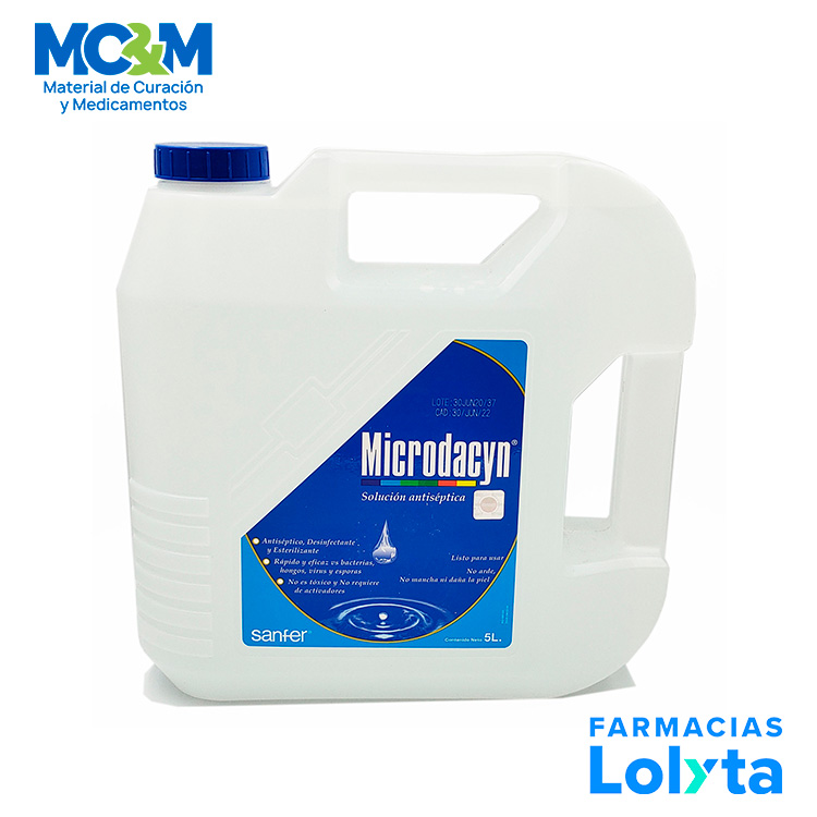 MICRODACYN 5 L SOL ESTERILIZANTE Y ANTISEPTICA DE SUPER OXIDACION LAB ...