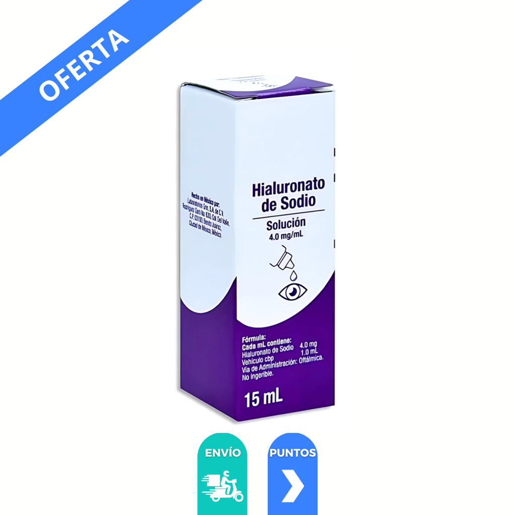 HIALURONATO DE SODIO SOL OFTALMICA 4 MG/ML FCO C/15 ML LAB GRIN | Website Farmacias Lolyta